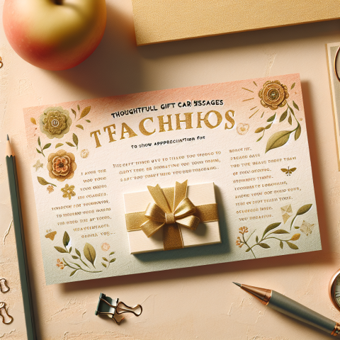 Thoughtful Gift Card Messages To Show Appreciation For Teachers